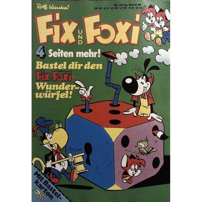 Fix und Foxi 26 Jahrg. Band 36 / 1978 - Wunderwürfel Comic