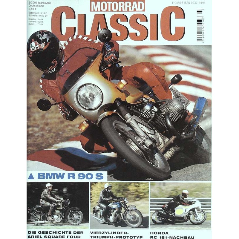 Motorrad Classic 2/03 - März/April 2003 - BMW R 90 S Zeitschrift