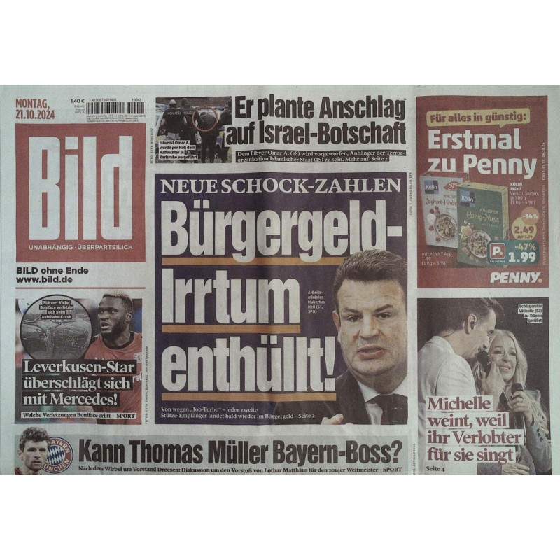 Bild Zeitung Freitag, 5 Dezember 2025 - Die Bürgergeld Wahrheit