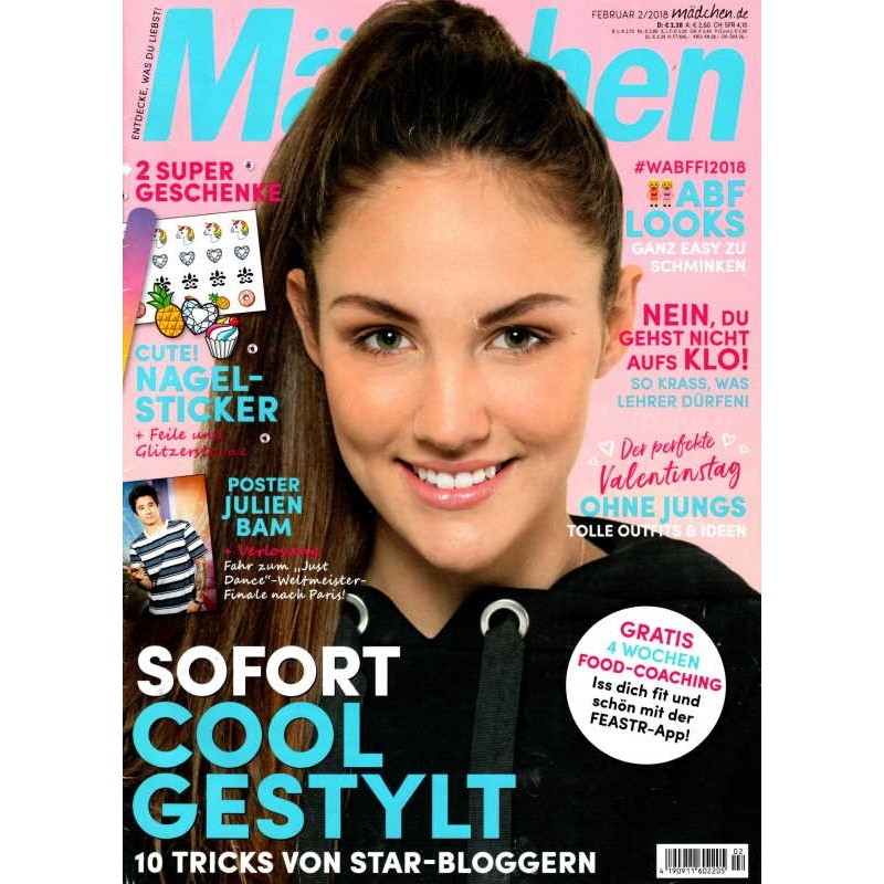 Mädchen Nr.2 / Februar 2018 - Cool gestylt Zeitschrift