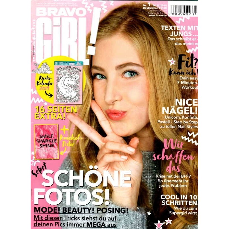 Bravo Girl Nr.1 / 24.12.2018 - Schöne Fotos! Zeitschrift