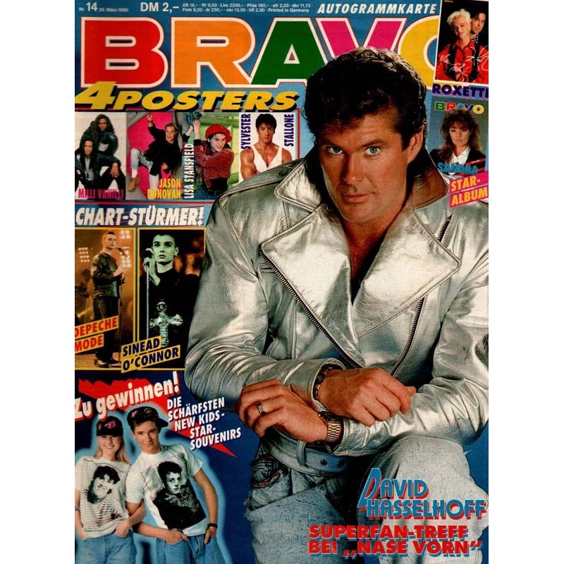 BRAVO Nr.14 / 29 März 1990 - David Hasselhoff Zeitschrift