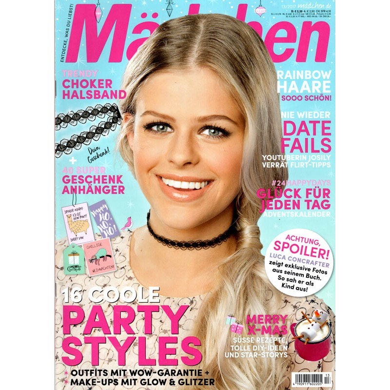 Mädchen Nr.13 / Dezember 2017 - 16 coole Party Styles Zeitschrift