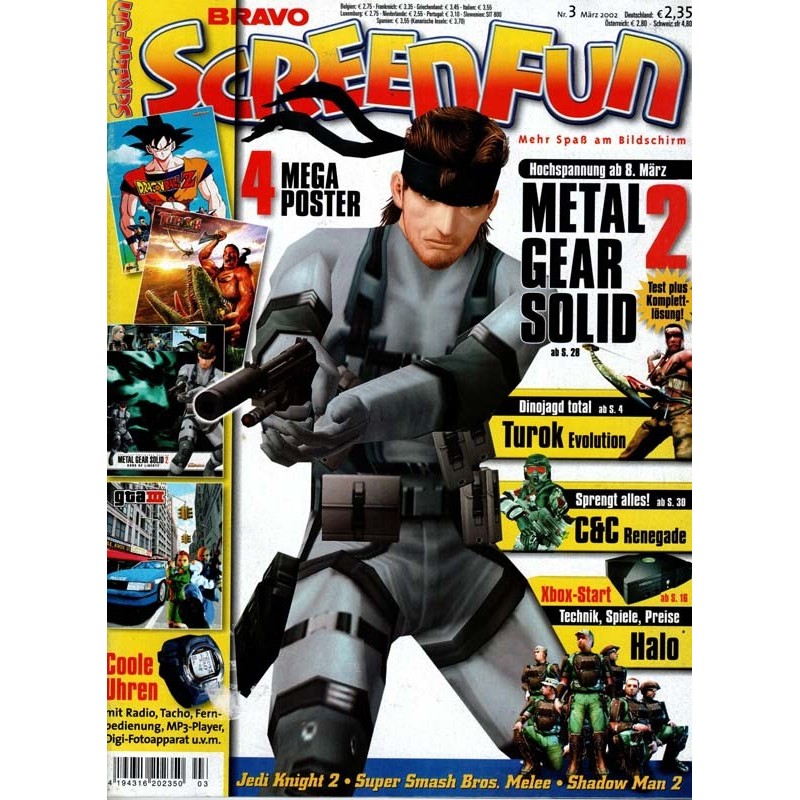 Bravo Screenfun Nr. 3 / März 2002 - Metal Gear Solid 2 Magazin